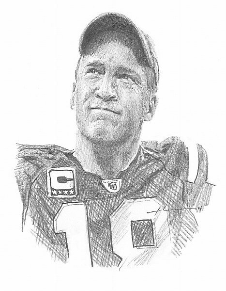 "Peyton Manning Colts fairwell drawing" by mike theuer | Redbubble