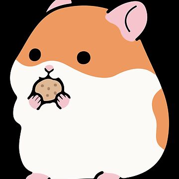 "Cute Hamster Chibi Eating Cookies" Sticker for Sale by FerrenSmall ...