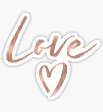 Rose Gold Heart Stickers | Redbubble