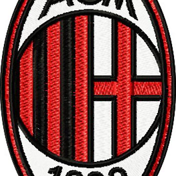 "AC milan fabric style logo" Sticker for Sale by kt102000 | Redbubble