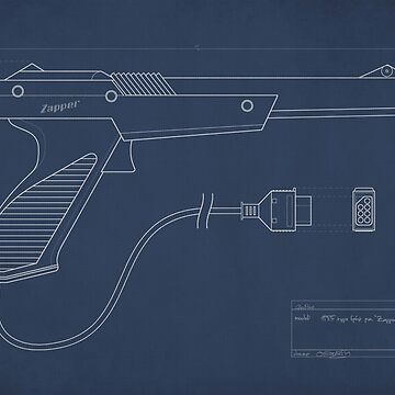 "Blueprint of a Zapper light gun" Postcard for Sale by GlewPrint ...