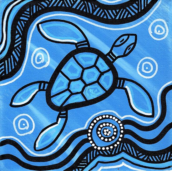 "Aboriginal Art - Turtle" Poster by HogarthArts | Redbubble