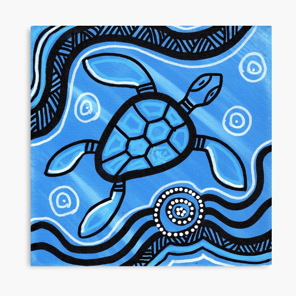 "Aboriginal Art - Turtle" Canvas Print by HogarthArts | Redbubble