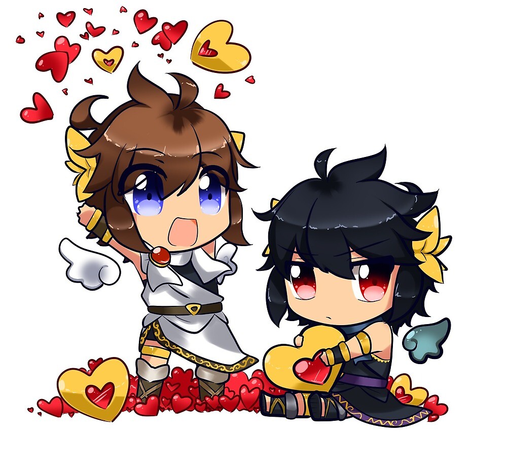 "Kid Icarus - (chibi) Pit & Dark pit" by Cattymadi | Redbubble