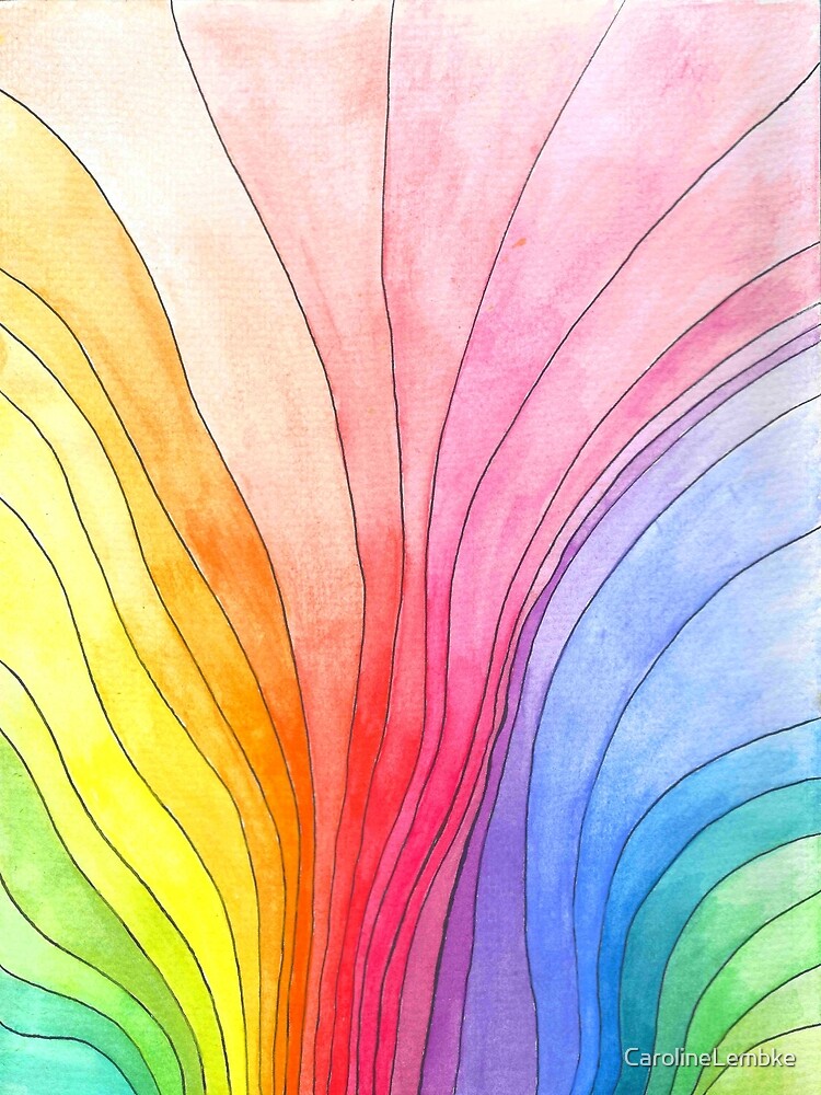 "Wavy Rainbow Pattern" by CarolineLembke | Redbubble