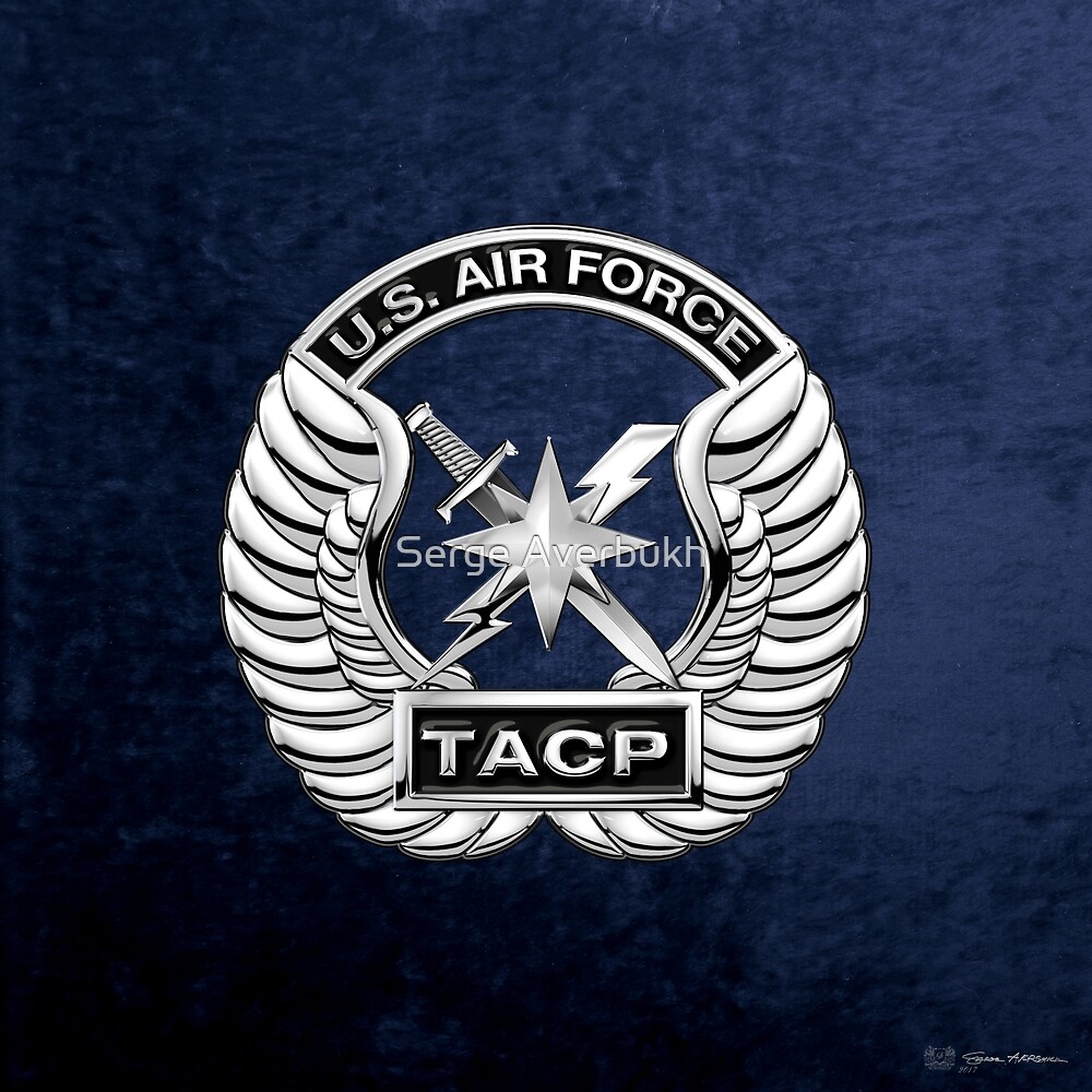 "Tactical Air Control Party - TACP Beret Flash With Crest over Blue ...