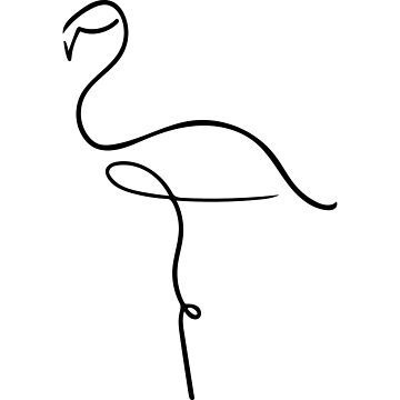 "Flamingo Line Art - Minimalist" Poster by Christian Hartmann | Redbubble
