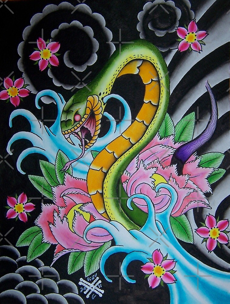 "Angry Snake - Art By Kev G" by ArtByKevG | Redbubble