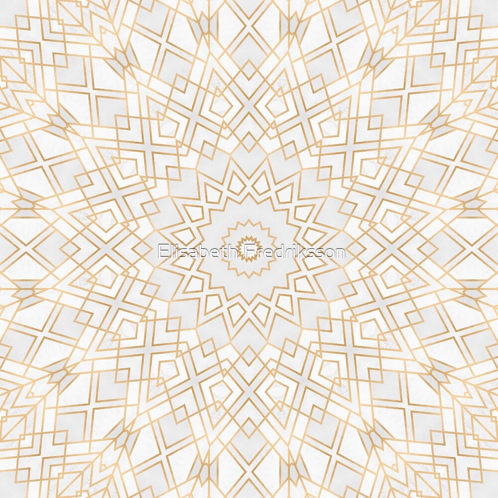 "Golden Geo Mandala" by Elisabeth Fredriksson | Redbubble