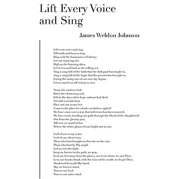 "Lift Every Voice and Sing by James Weldon Johnson" Art Board Print for ...