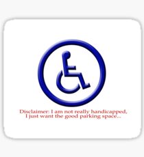 Funny Handicap: Stickers | Redbubble