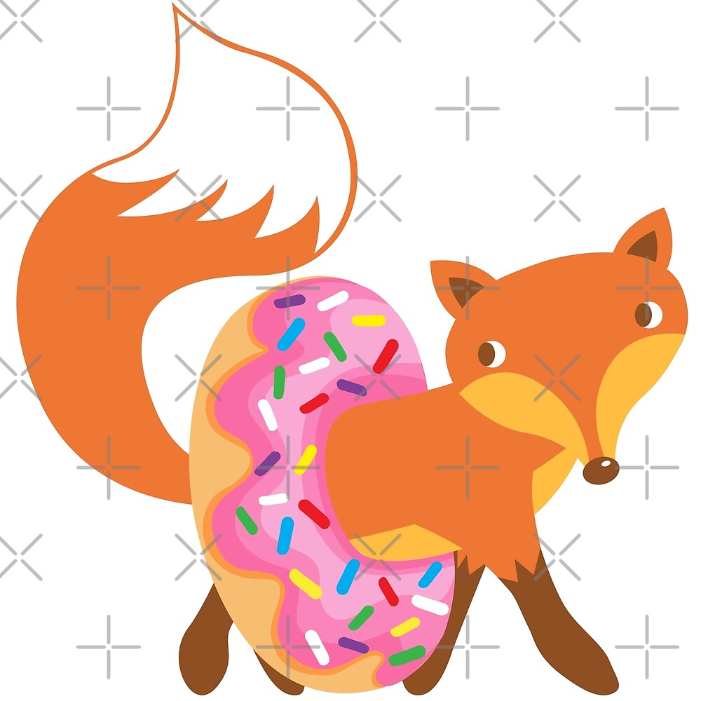 "Fox & donut" by plushism | Redbubble