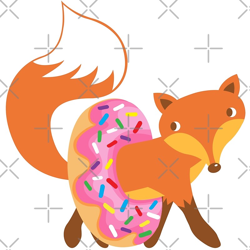 "Fox & donut" by plushism | Redbubble