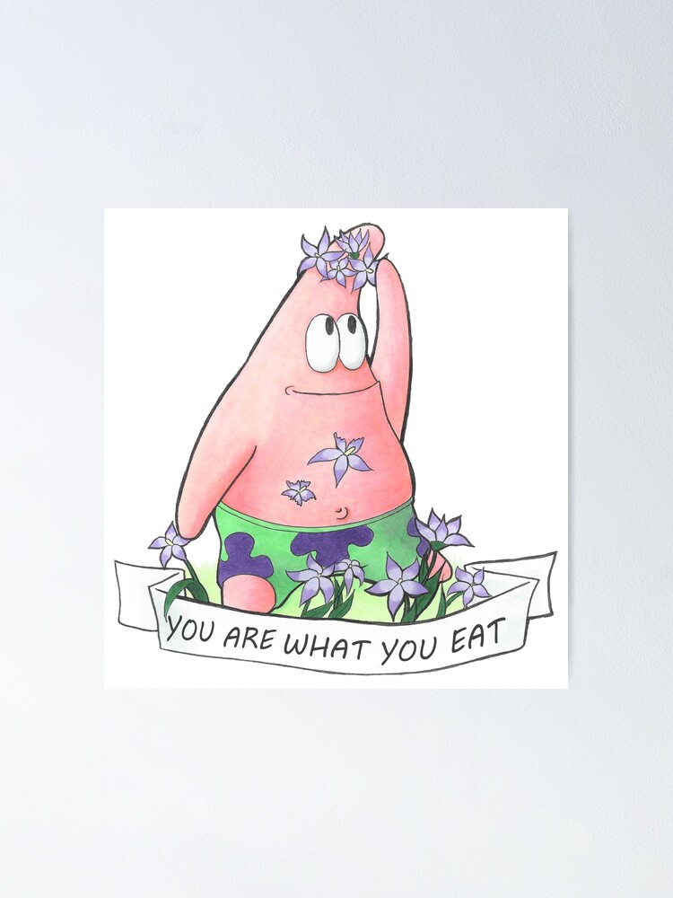 "Spongebob flower crown- Patrick Star" Poster by wizardsatheart | Redbubble