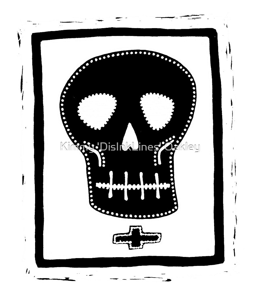 "Inverse Skull Portrait" by Kimmy 'DisInkLines' Oakley | Redbubble