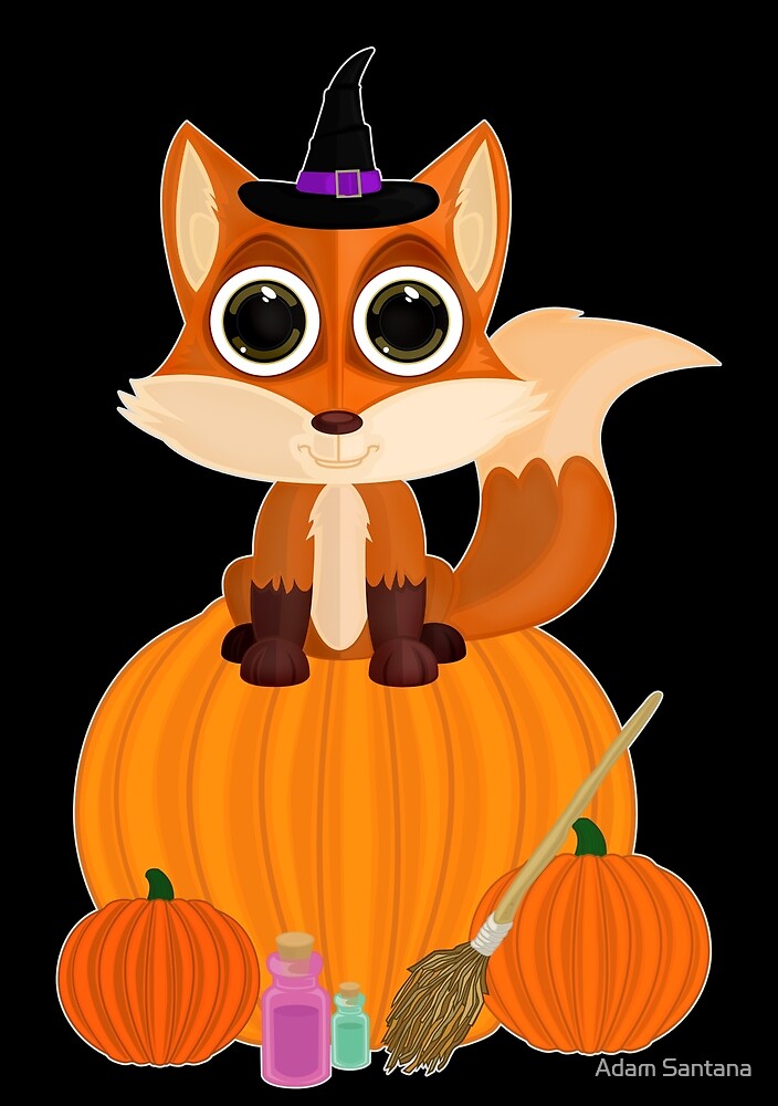 "Halloween Fox" by Adam Santana | Redbubble