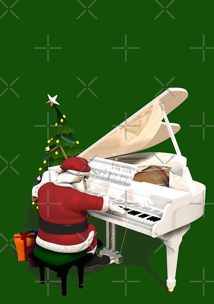 "Santa Claus Piano Player" by Mythos57 | Redbubble