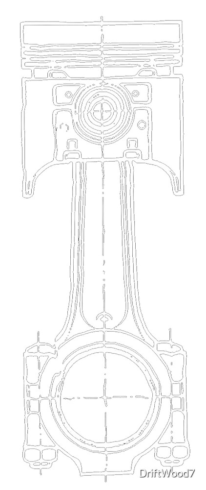 "Piston Blueprint" by DriftWood7 | Redbubble