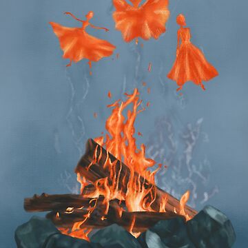 "Fire Dancers" Sticker for Sale by misslovelymess | Redbubble