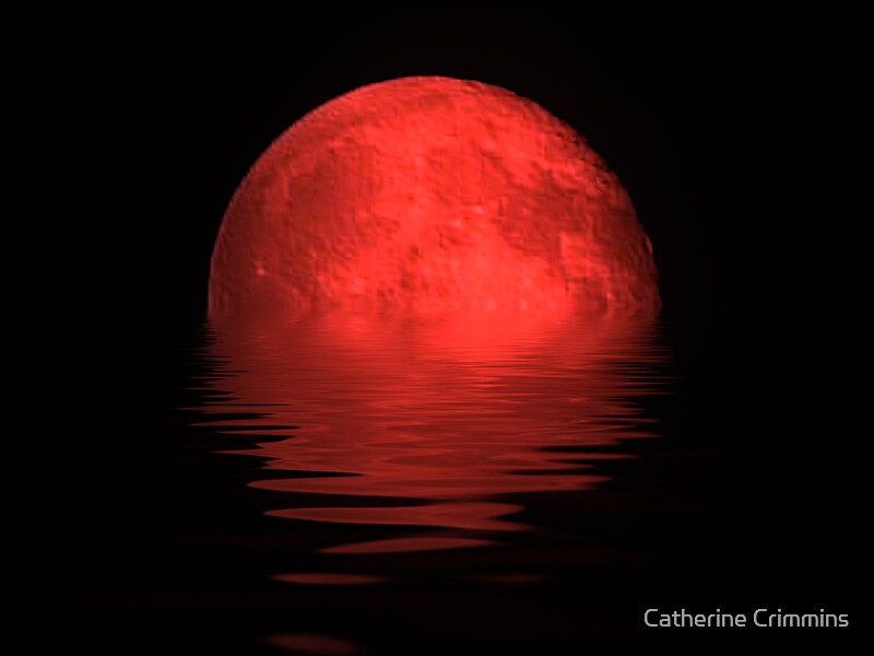 "Red Moon" by Catherine Crimmins | Redbubble