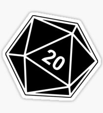20 Sided Dice Stickers | Redbubble