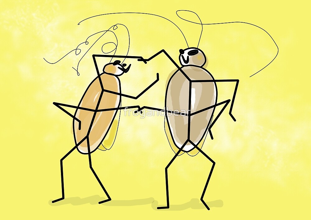 "Cockroaches dancing salsa" by frogandbear | Redbubble