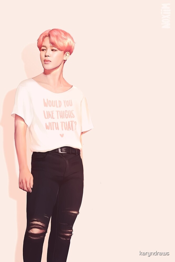 "Jimin - Pastel Pink" by karyndraws | Redbubble