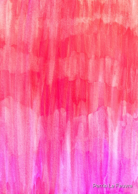 "Hot Pink, Melon & Magenta Watercolor Abstract" by Perrin Le Feuvre ...