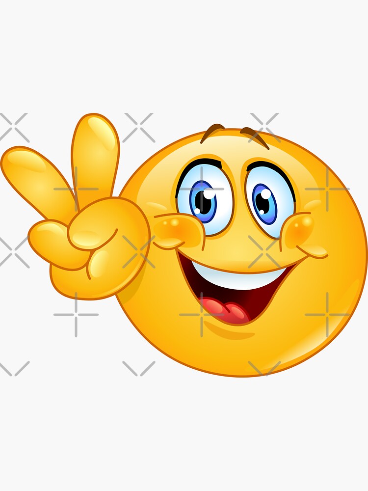 Pegatina «Signo de la paz Emoji» de Jandsgraphics | Redbubble
