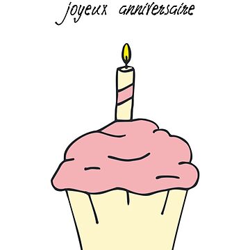 "Birthday card in French with text in French (carte d'anniversaire ...