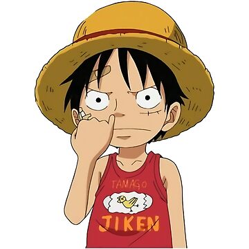 "One Piece Luffy Picking Nose Sticker" Metal Print for Sale by Pretty ...