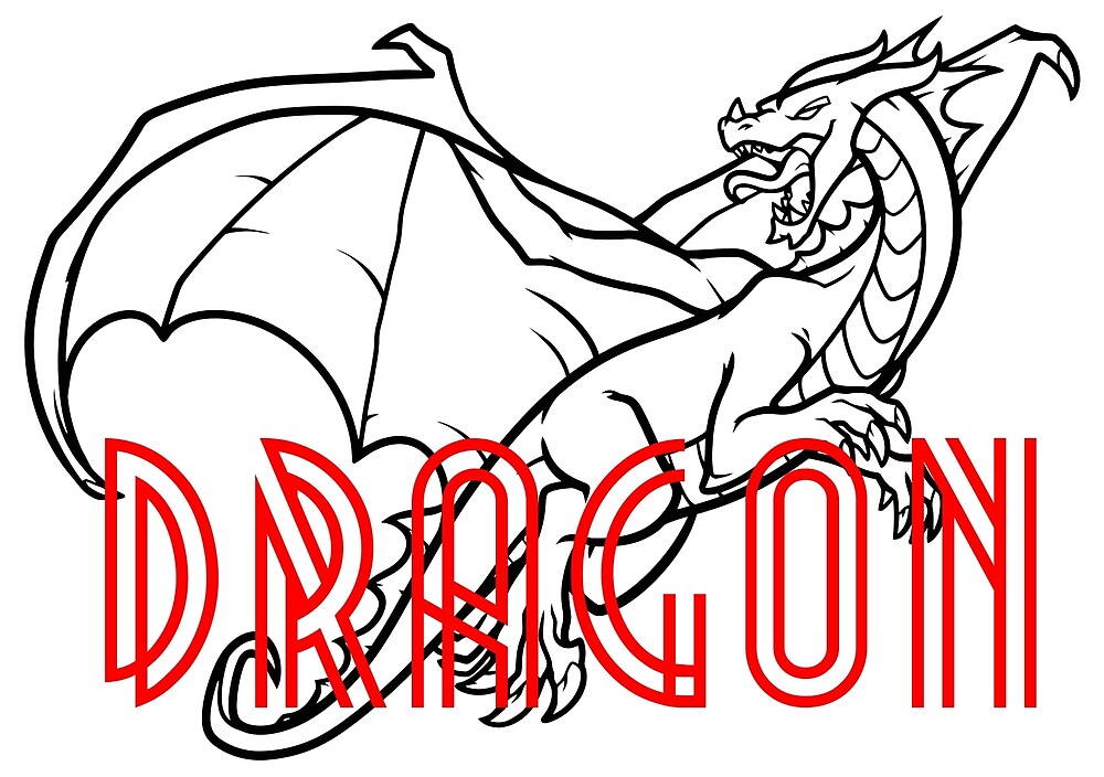 "Comic Cartoon Dragon Design" by LuckDragonGifts | Redbubble