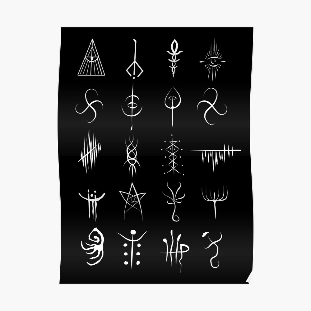 "Bloodborne caryll runes " Poster by DigitalCleo | Redbubble