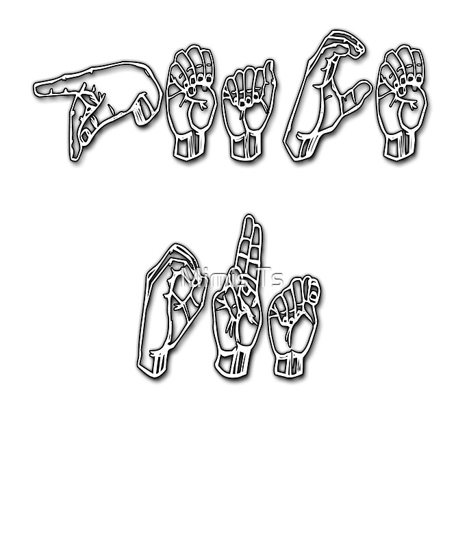 "ASL (American Sign Language) Tshirt - Peace Out" by Mimis Ts | Redbubble