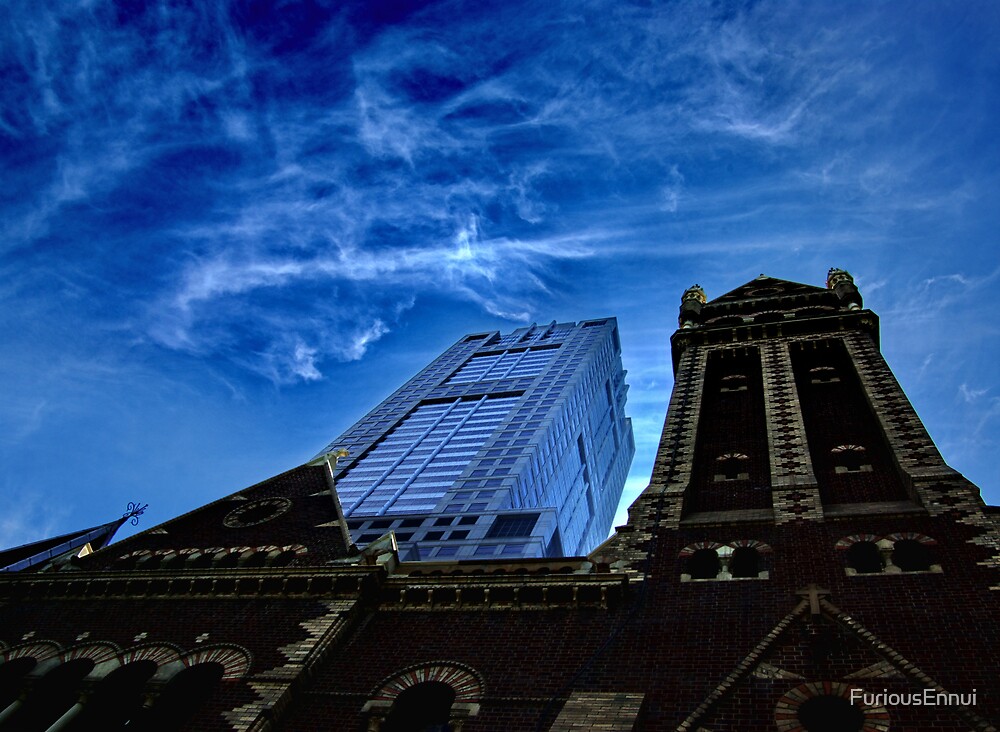 "Juxtaposed Buildings" by FuriousEnnui | Redbubble