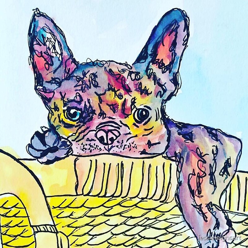 "FRENCHIES FACE" by jessieleighsart | Redbubble