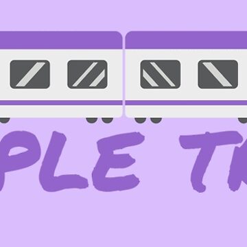 "Elizabeth Line Purple Train on Purple" Essential T-Shirt for Sale by ...