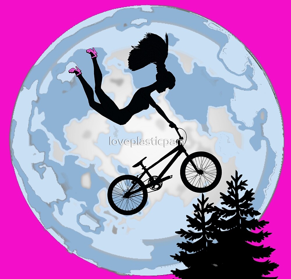 "Doll Riding A BMX, ET Style! Bike Art! ET! BMX! Cool Barbie Doll Art ...