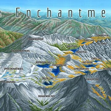 "Map of the Enchantments" Poster for Sale by Bonnie Johnson | Redbubble
