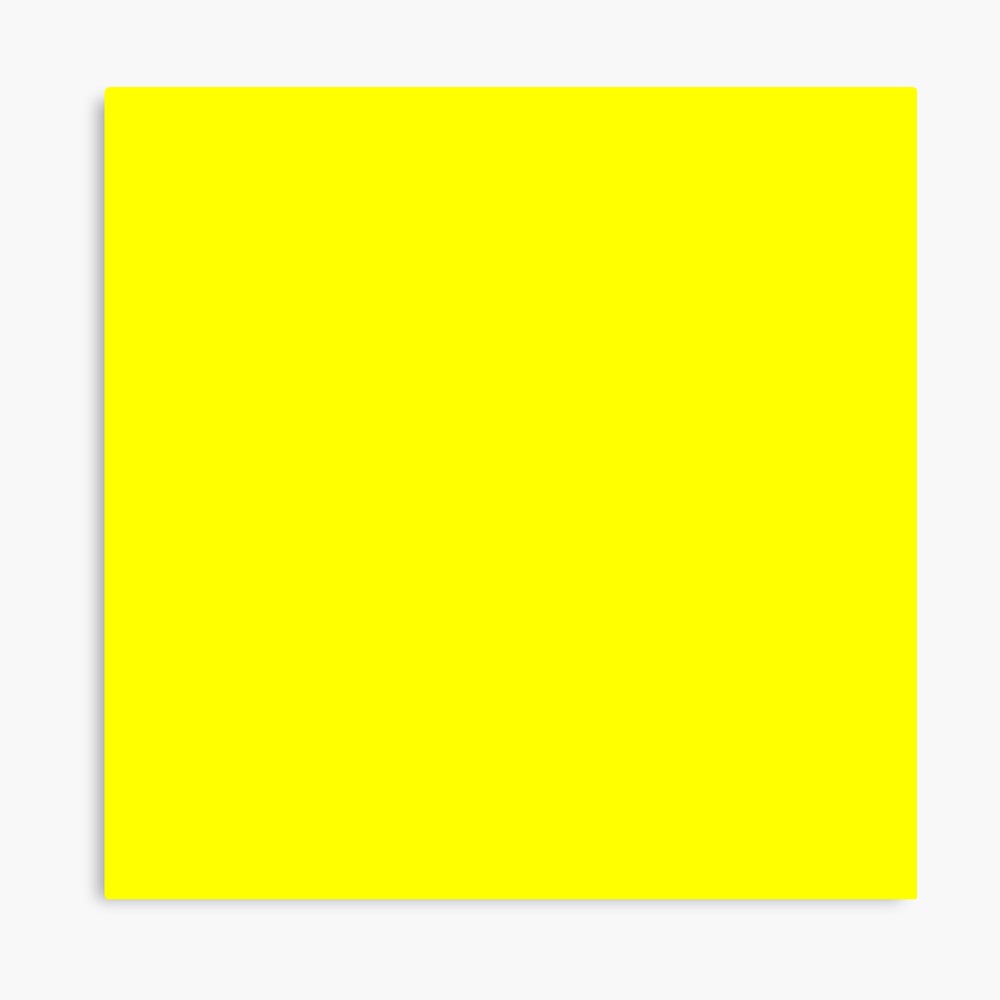 "Bright Fluorescent Yellow Neon" Canvas Print by podartist | Redbubble