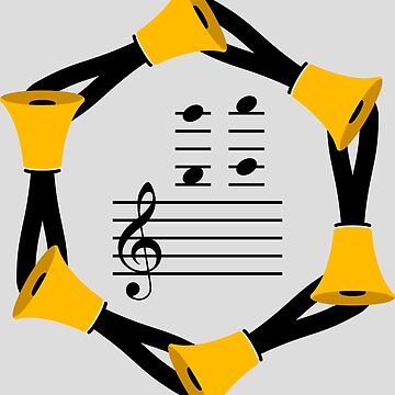 "B6/C7/B7/C8 (Position 11) Handbell Star" Sticker for Sale by ...