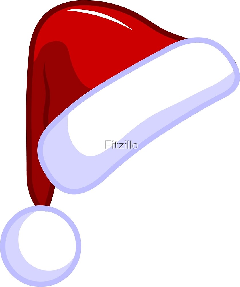 "Santa Hat Sticker" by Fitzillo | Redbubble