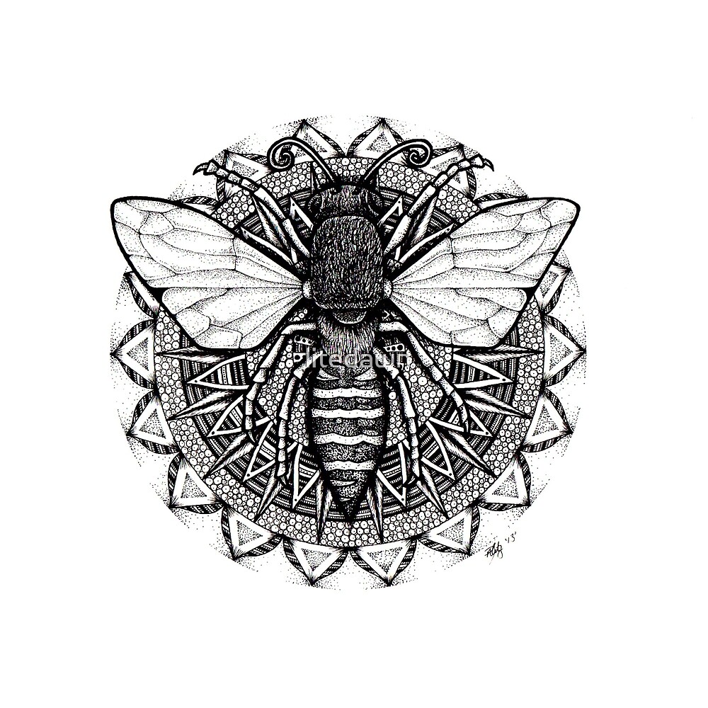 "Mandala Bee" by litedawn | Redbubble