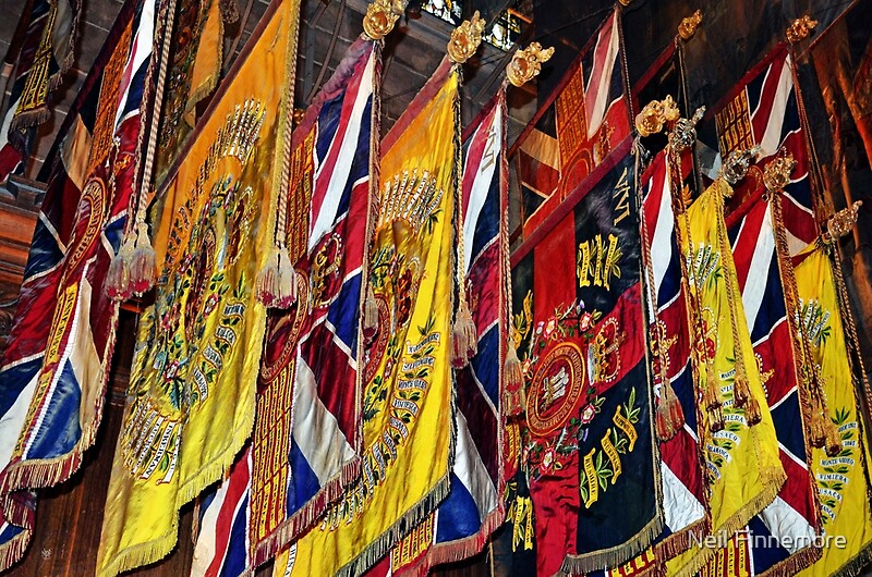 "FLAGS OF THE STAFFORDSHIRE REGIMENT, LICHFIELD CATHEDRAL, ENGLAND" by ...
