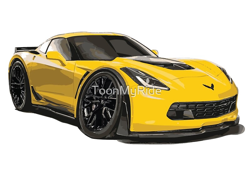 "Corvette Z06 CarToon" by ToonMyRide | Redbubble