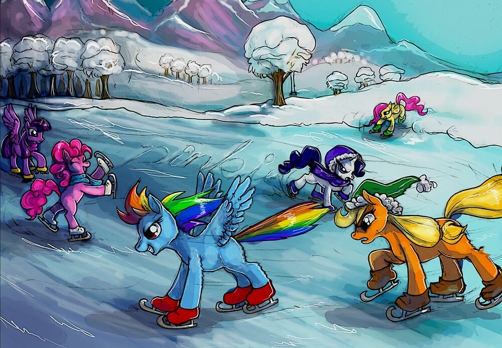 "Ice skating MLP card!" by Anarchpeace | Redbubble