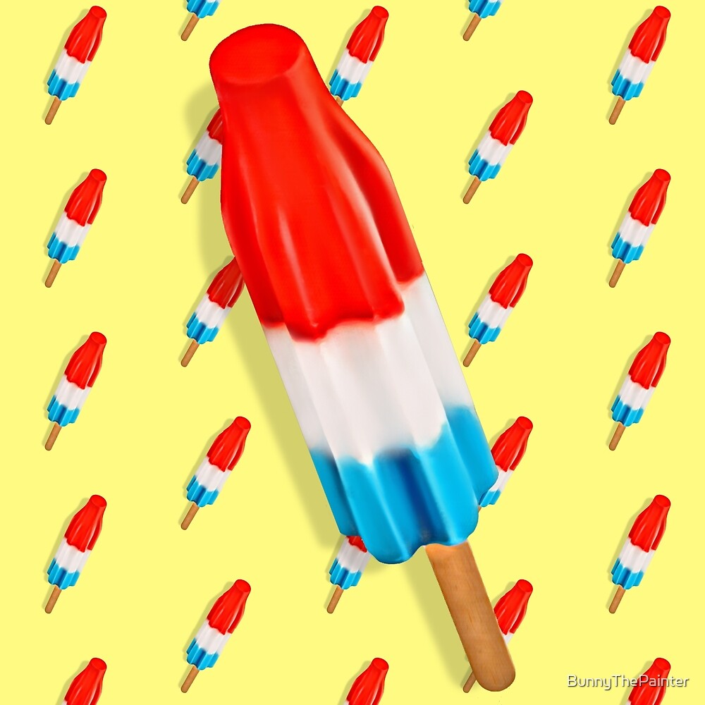 "Red White and Blue Rocket Pop Pattern" by BunnyThePainter | Redbubble