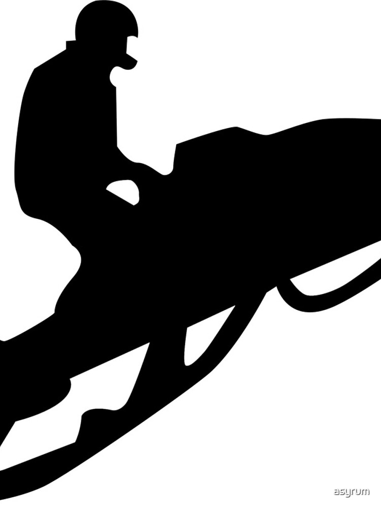 "snowmobile silhouettes" Sticker by asyrum | Redbubble