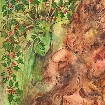"The Holly and the Oak King" Art Board Print for Sale by Maria ...