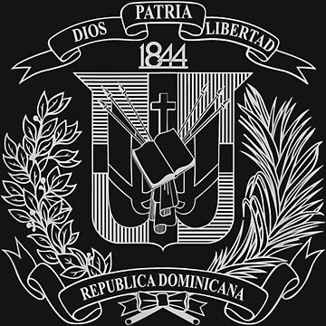 "Escudo Dominicano RD, Bandera Dominicana" Art Board Print for Sale by ...